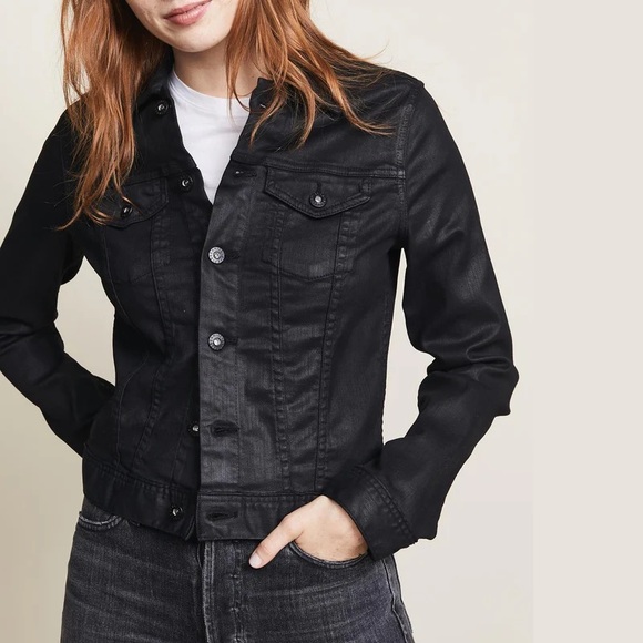 Ag Adriano Goldschmied | Jackets & Coats | Ag Black Robyn Denim Jacket ...